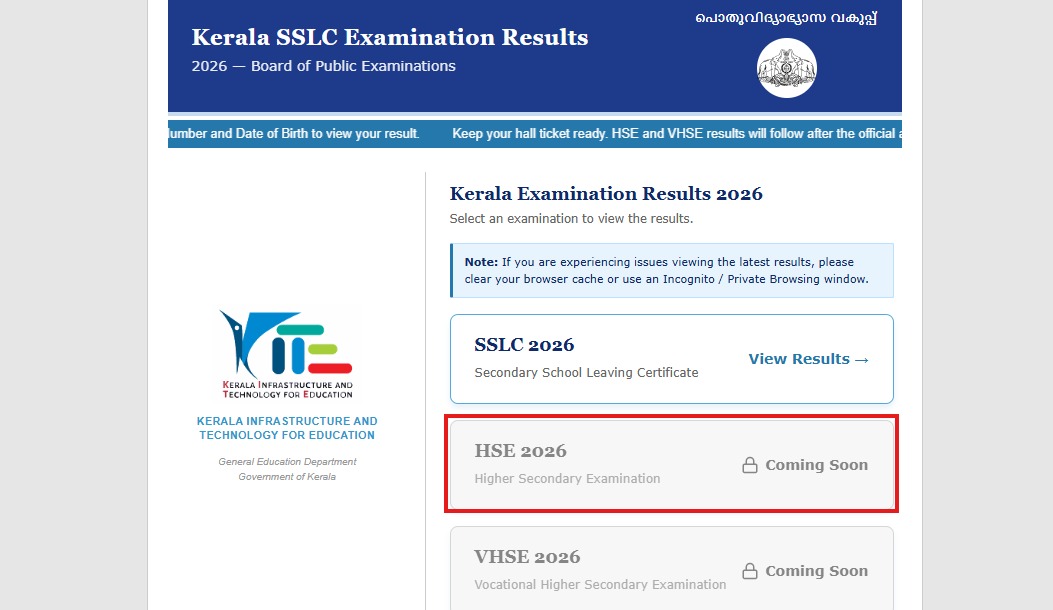 DHSE Kerala 12th Result 2026 (Out) Live: Plus Two Results check Direct ...